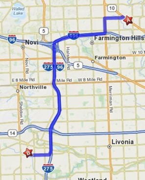 Farmington Hills Michigan to Engraving Connection